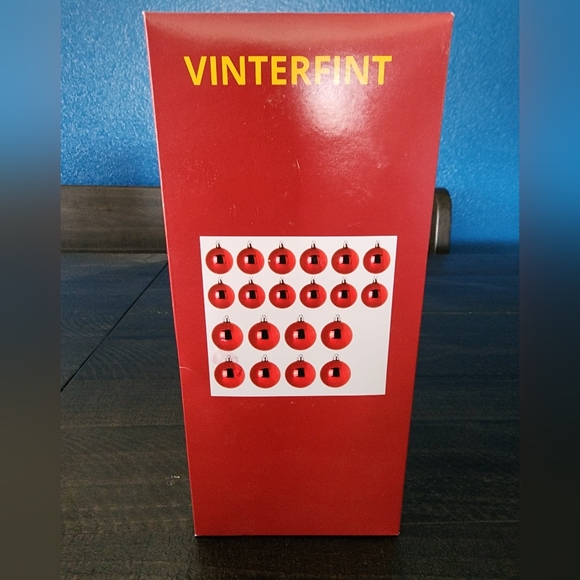 IKEA | Holiday | Nib Ikea Vinterfint Box Of 2 Red Ornaments | Poshmark